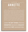 Annette | Name Art Print – Name Stories