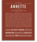 Annette | Name Art Print – Name Stories