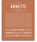 Annette | Name Art Print – Name Stories