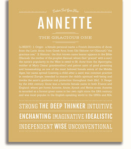 Annette | Name Art Print – Name Stories
