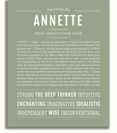 Annette | Name Art Print – Name Stories