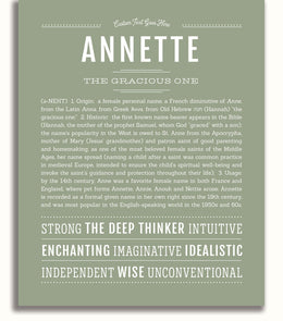 Annette | Name Art Print – Name Stories