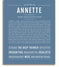 Annette | Name Art Print – Name Stories