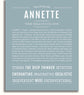 Annette | Name Art Print – Name Stories