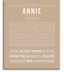 Annie | Name Art Print – Name Stories