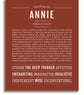 Annie Personalized Name Meaning Art Prints – Name Stories