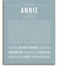 Annie Personalized Name Meaning Art Prints – Name Stories