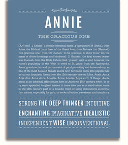 Annie Personalized Name Meaning Art Prints – Name Stories