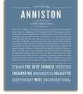 Anniston | Name Art Print – Name Stories
