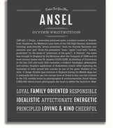 Ansel | Name Art Print – Name Stories