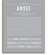 Ansel | Name Art Print – Name Stories