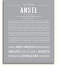 Ansel | Name Art Print – Name Stories