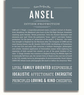 Ansel | Name Art Print – Name Stories