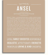 Ansel | Name Art Print – Name Stories