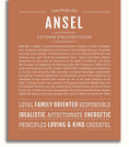 Ansel Personalized Name Meaning Art Prints – Name Stories