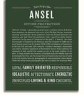 Ansel | Name Art Print – Name Stories