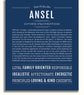 Ansel | Name Art Print – Name Stories