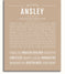 Ansley | Name Art Print – Name Stories