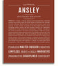 Ansley | Name Art Print – Name Stories