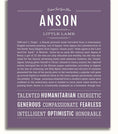 Anson (female) | Name Art Print – Name Stories