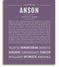 Anson Personalized Name Meaning Art Prints – Name Stories