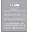 Anson (female) | Name Art Print – Name Stories