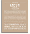 Anson (female) | Name Art Print – Name Stories