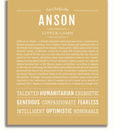 Anson (female) | Name Art Print – Name Stories