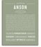 Anson (female) | Name Art Print – Name Stories