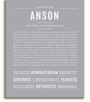 Anson (male) | Name Art Print – Name Stories