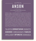Anson (male) | Name Art Print – Name Stories