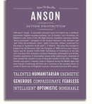 Anson (male) | Name Art Print – Name Stories