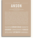 Anson (male) | Name Art Print – Name Stories