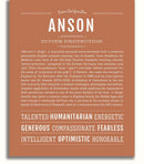 Anson (male) | Name Art Print – Name Stories