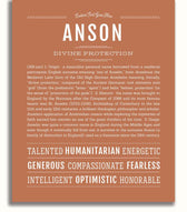 Anson (male) | Name Art Print – Name Stories