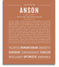 Anson Personalized Name Meaning Art Prints – Name Stories