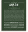 Anson Personalized Name Meaning Art Prints – Name Stories