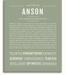 Anson (male) | Name Art Print – Name Stories