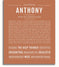 Anthony Personalized Name Meaning Art Prints – Name Stories
