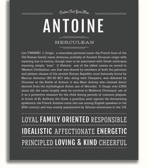 Antoine | Name Art Print – Name Stories