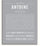 Antoine Personalized Name Meaning Art Prints – Name Stories