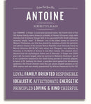 Antoine | Name Art Print – Name Stories