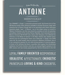 Antoine | Name Art Print – Name Stories