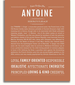 Antoine | Name Art Print – Name Stories