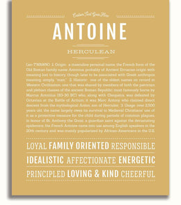 Antoine | Name Art Print – Name Stories
