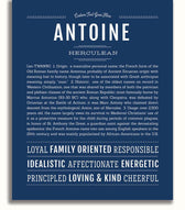 Antoine | Name Art Print – Name Stories