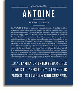 Antoine | Name Art Print – Name Stories
