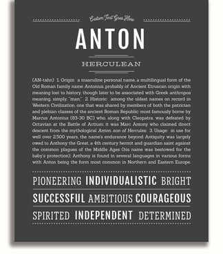Anton | Name Art Print – Name Stories