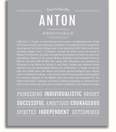 Anton | Name Art Print – Name Stories