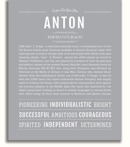 Anton | Name Art Print – Name Stories